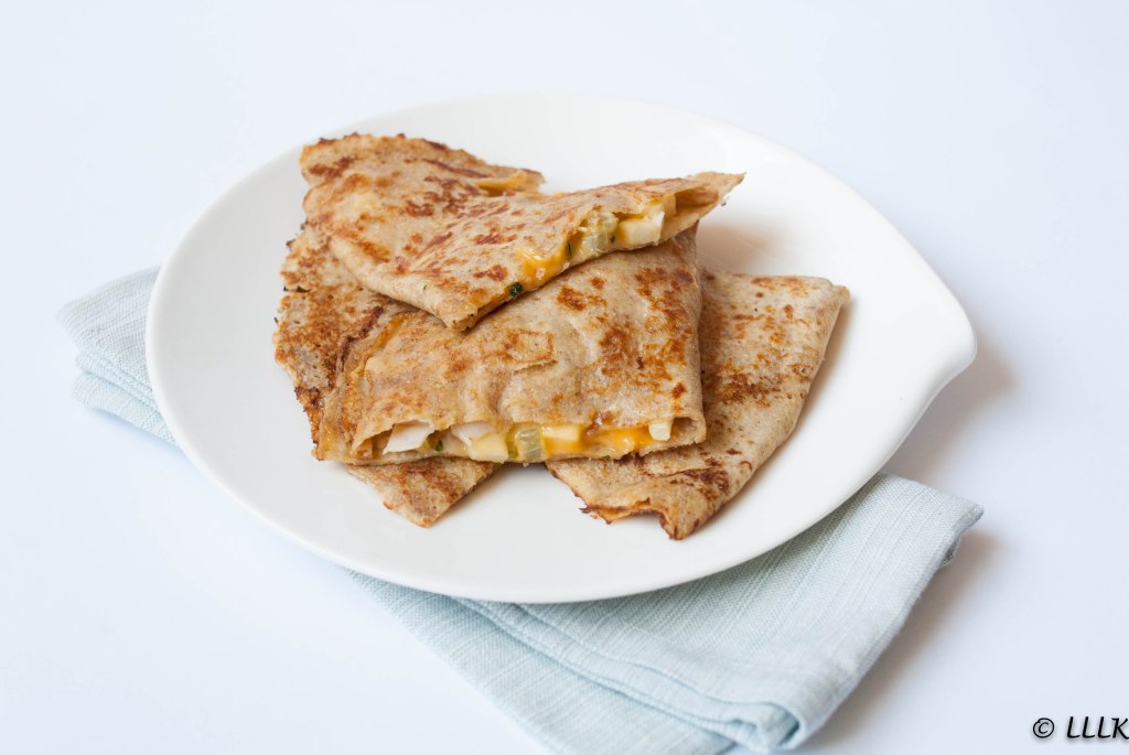 Gevulde pannenkoeken met appel en cheddar